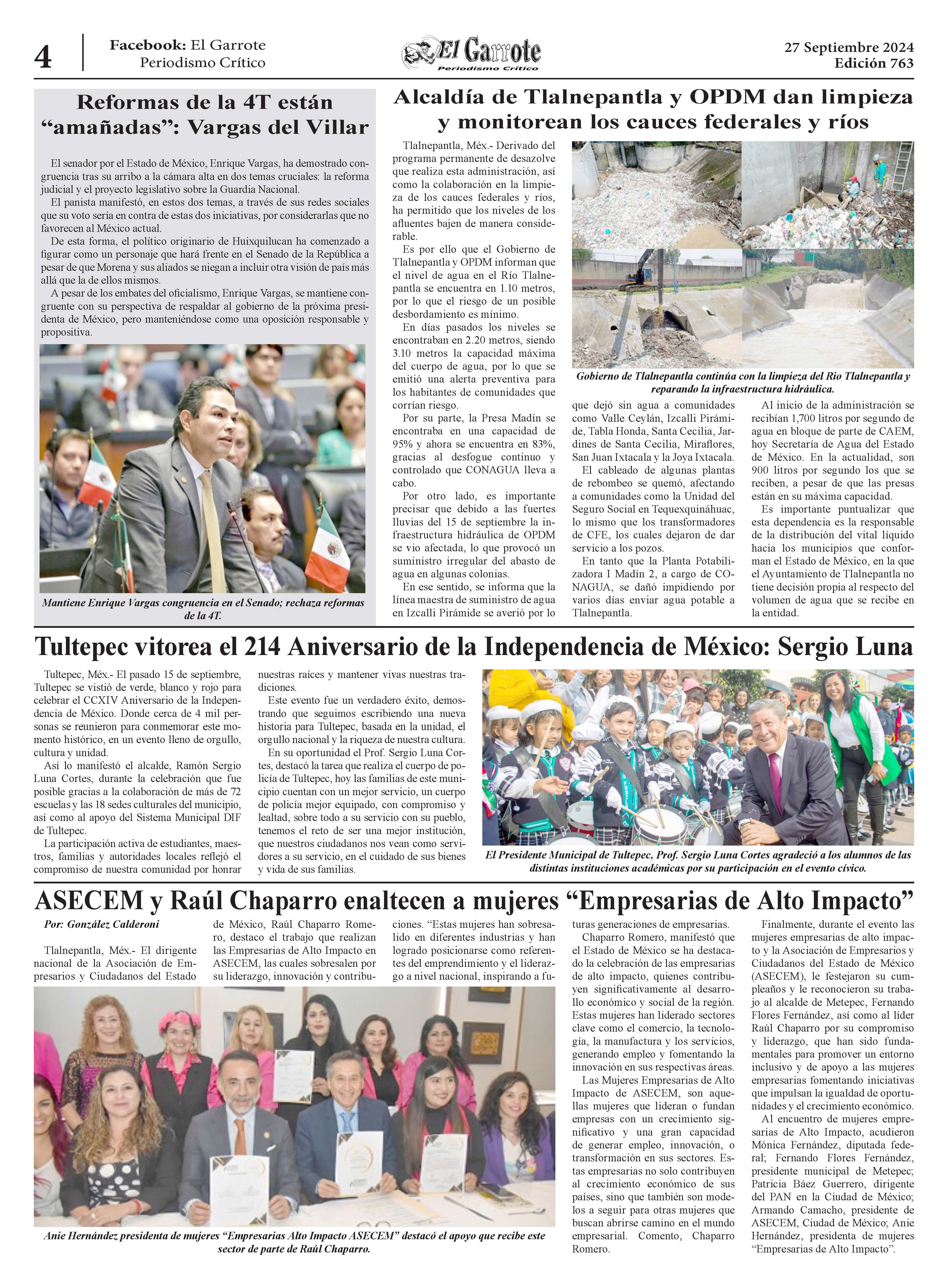Edición 763 del Periódico EL GARROTE – El Garrote Periodismo Crítico